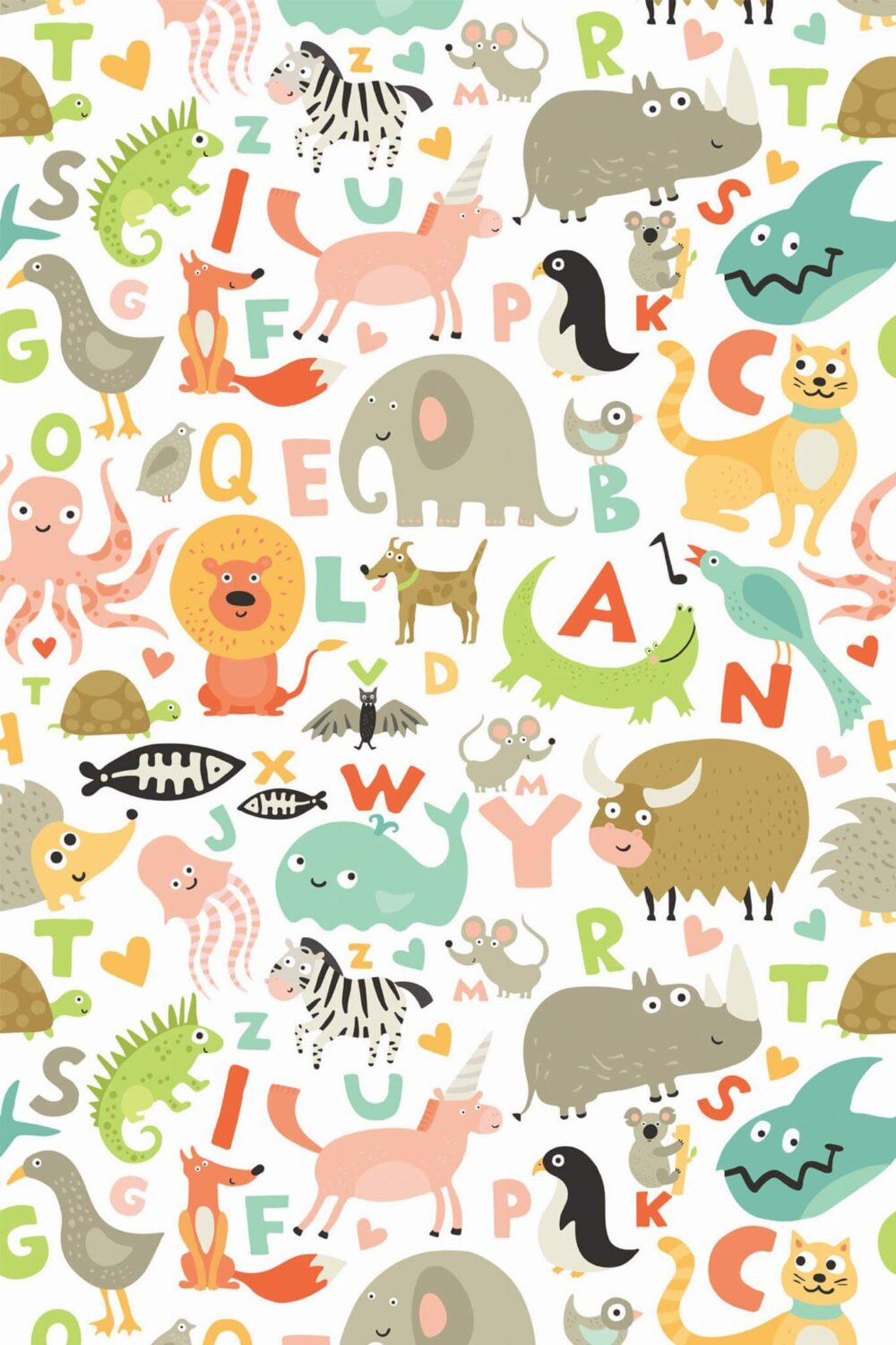 Animal alphabet Wallpaper | Shop SafetyMat®