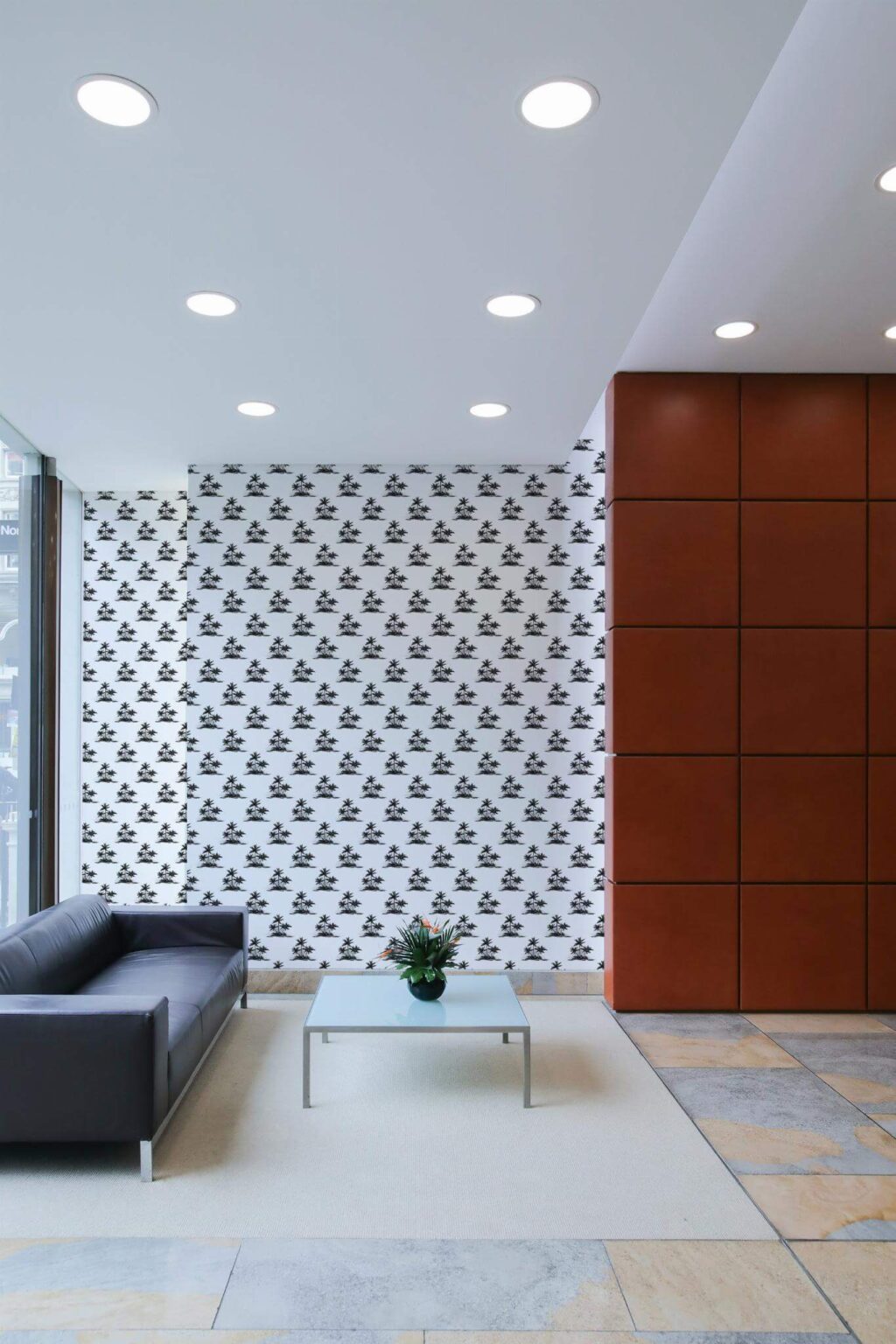 Black and white palm trees Wallpaper | Shop SafetyMat®