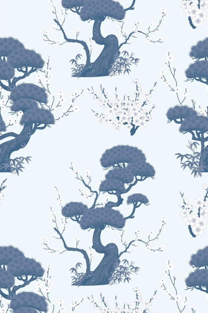 Blue cherry trees Wallpaper | Shop SafetyMat™
