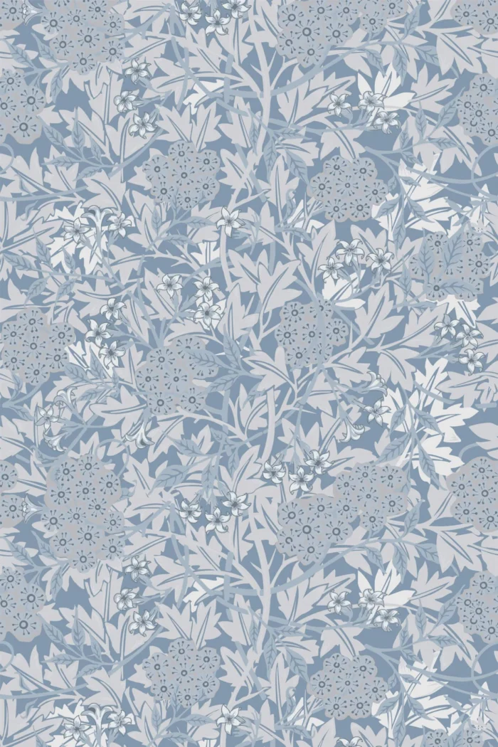 Blue vintage leaf Wallpaper | Shop SafetyMat™