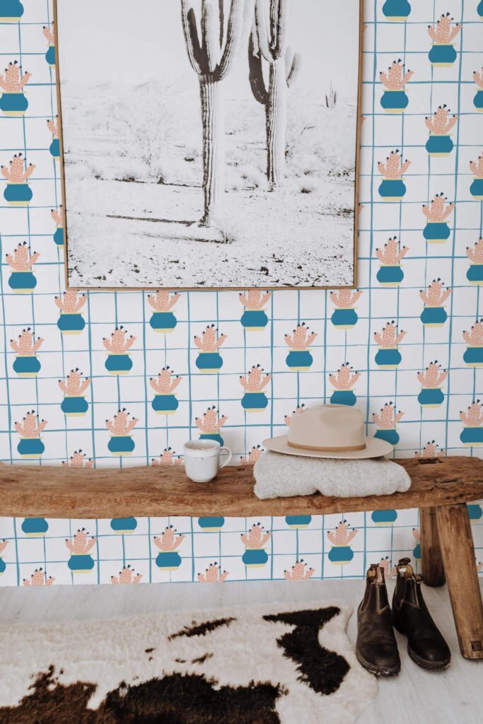 Aesthetic cactus Wallpaper | Shop SafetyMat™