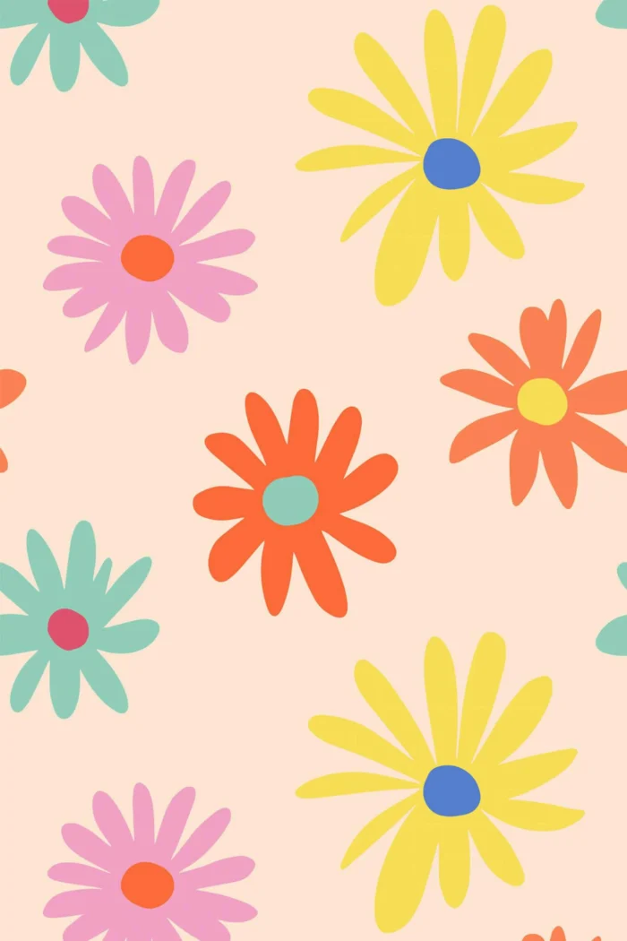 Funky flower Wallpaper | Shop SafetyMat™