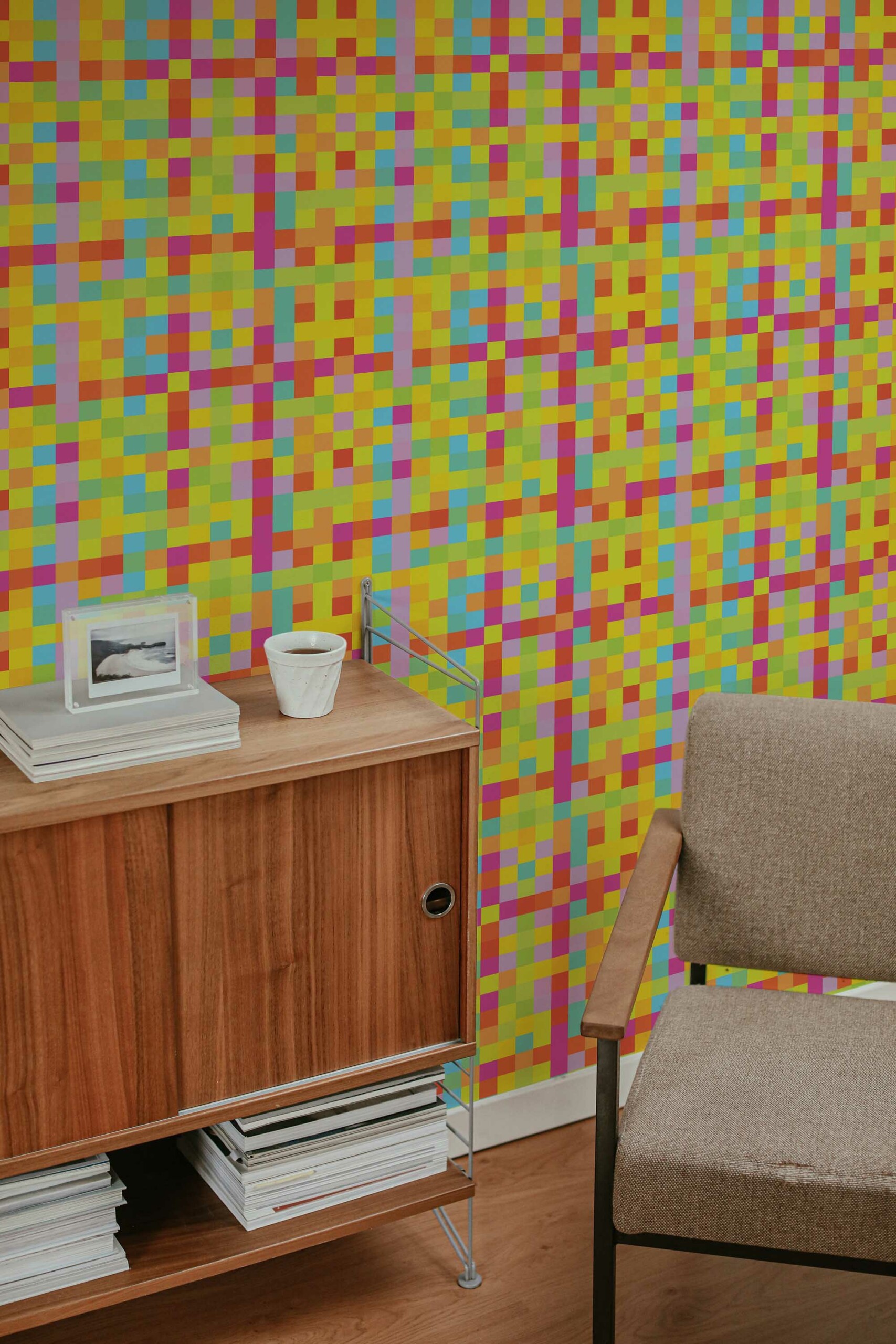 Chromatic Check Burst Wallpaper | Shop SafetyMat