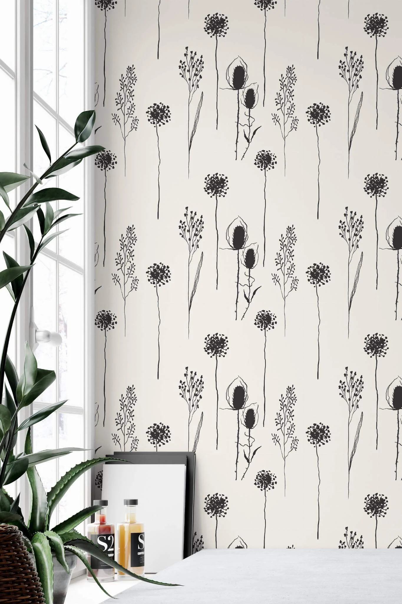 Minimalistic flowers Wallpaper | Shop SafetyMat™