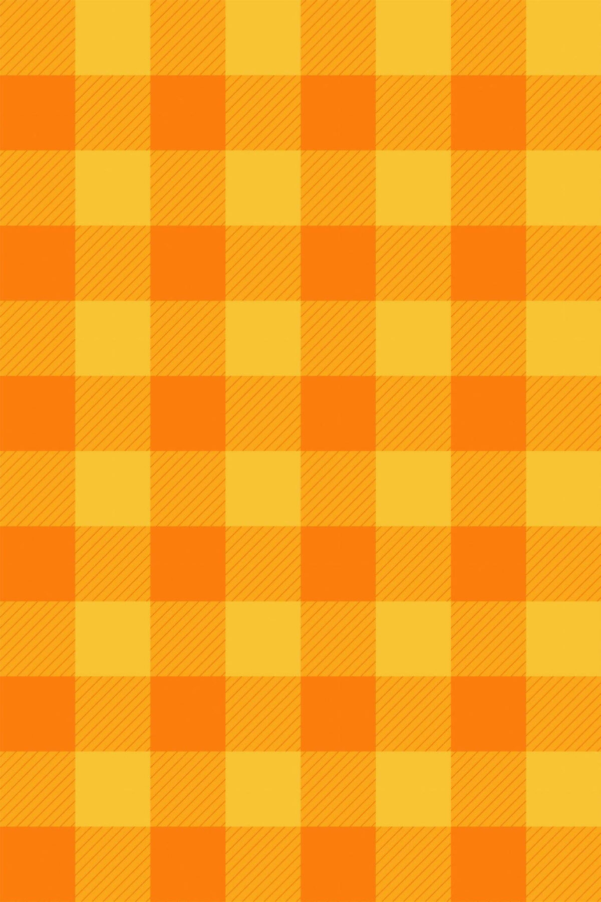 Orange and yellow check Wallpaper | Shop SafetyMat™