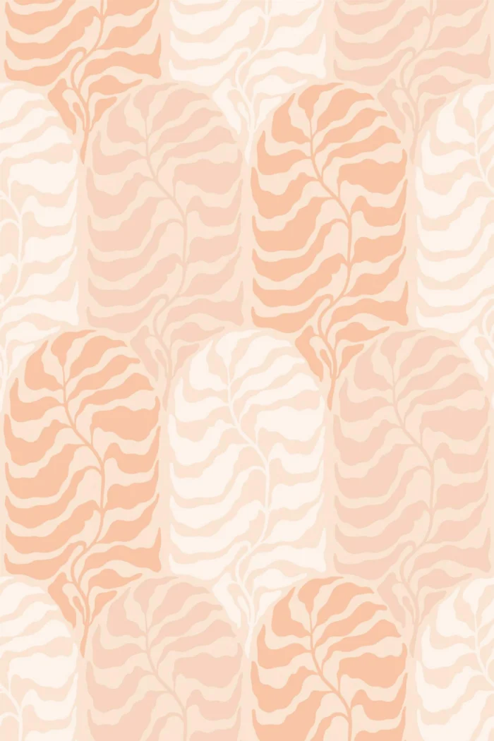 Orange boho leaf Wallpaper | Shop SafetyMat™