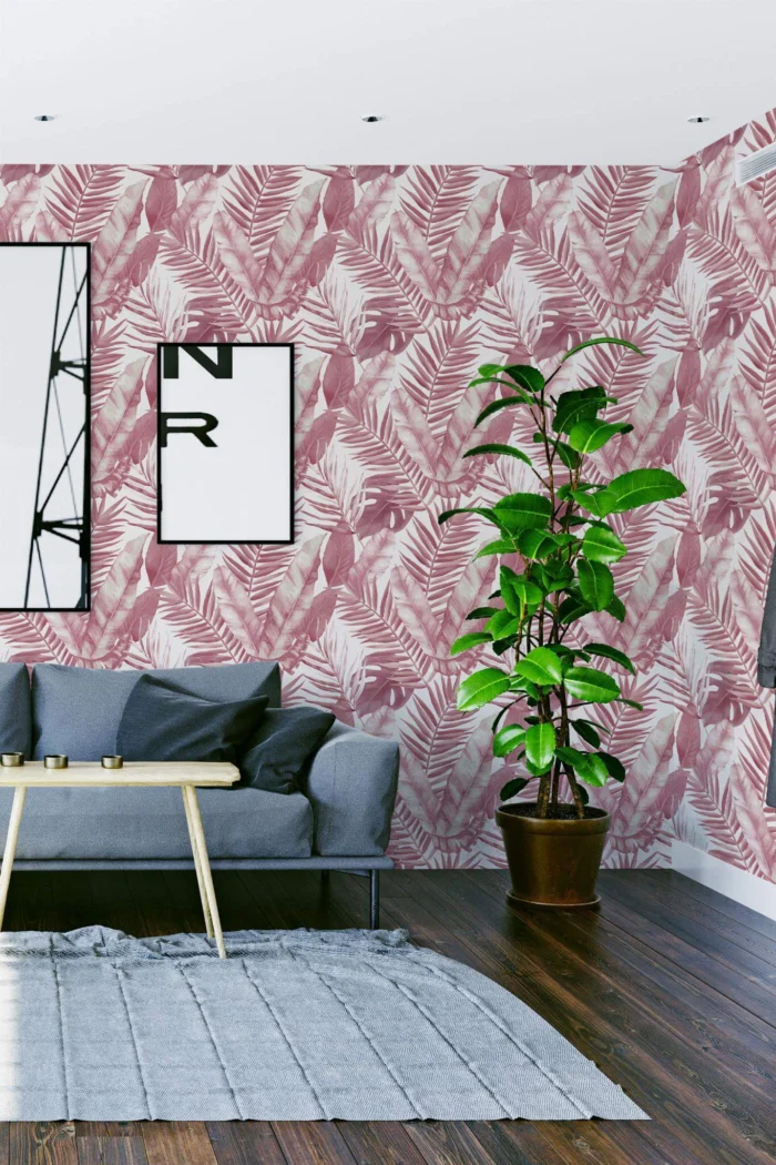 Pink palm Wallpaper | Shop SafetyMat™