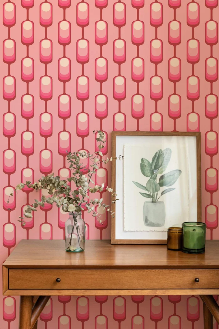 Retro Pink Groove Wallpaper | Shop SafetyMat™