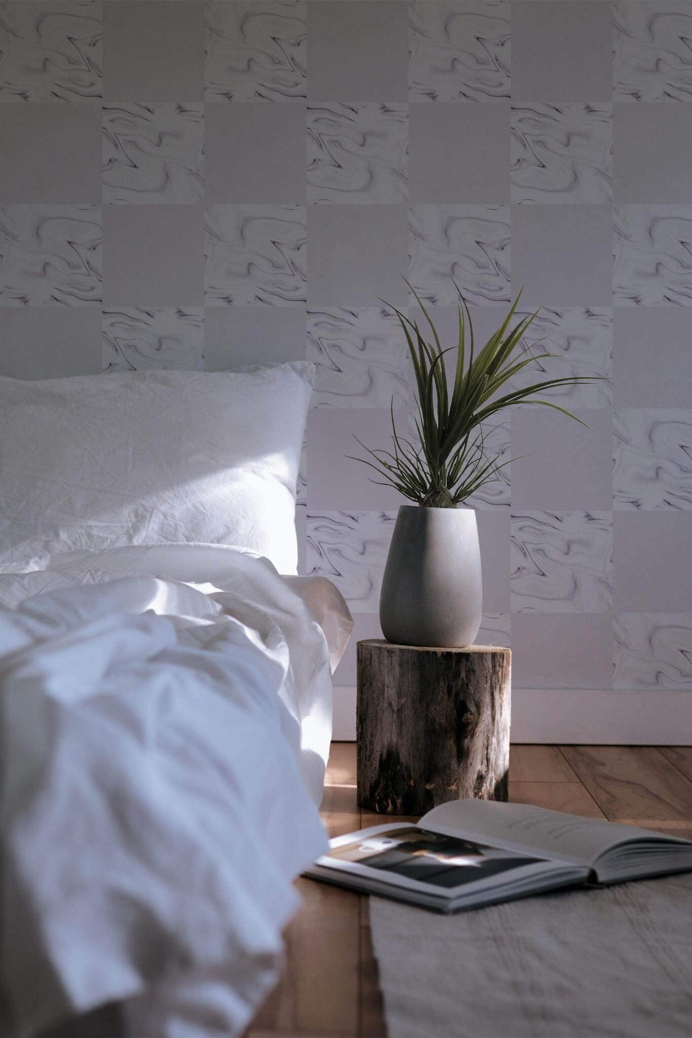 Purple and white modern marble Wallpaper | Shop SafetyMat™