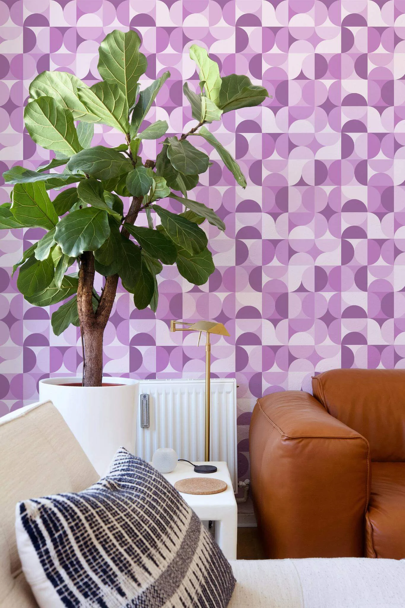 Purple midcentury Wallpaper | Shop SafetyMat™