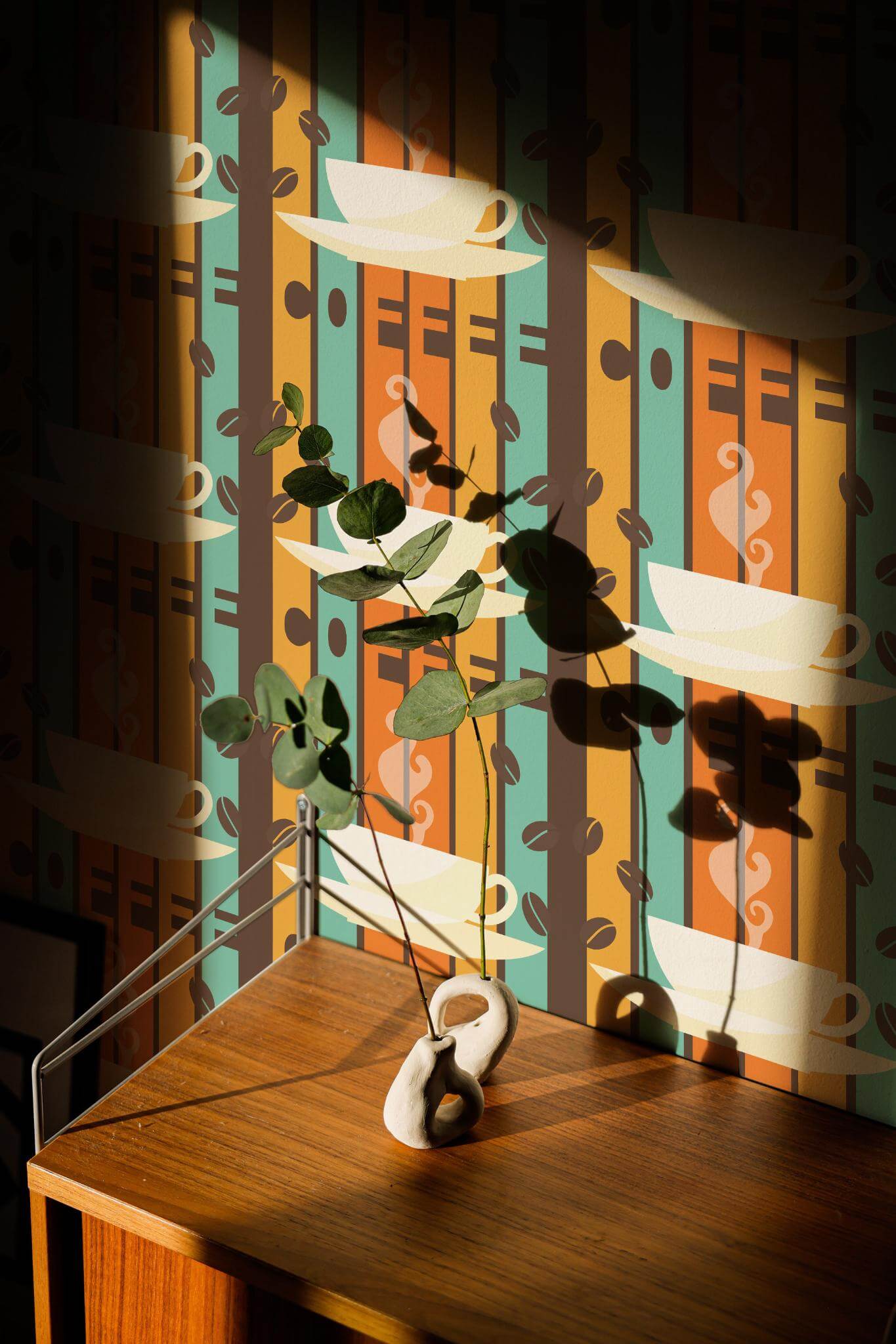 Retro coffee cafe Wallpaper | Shop SafetyMat™