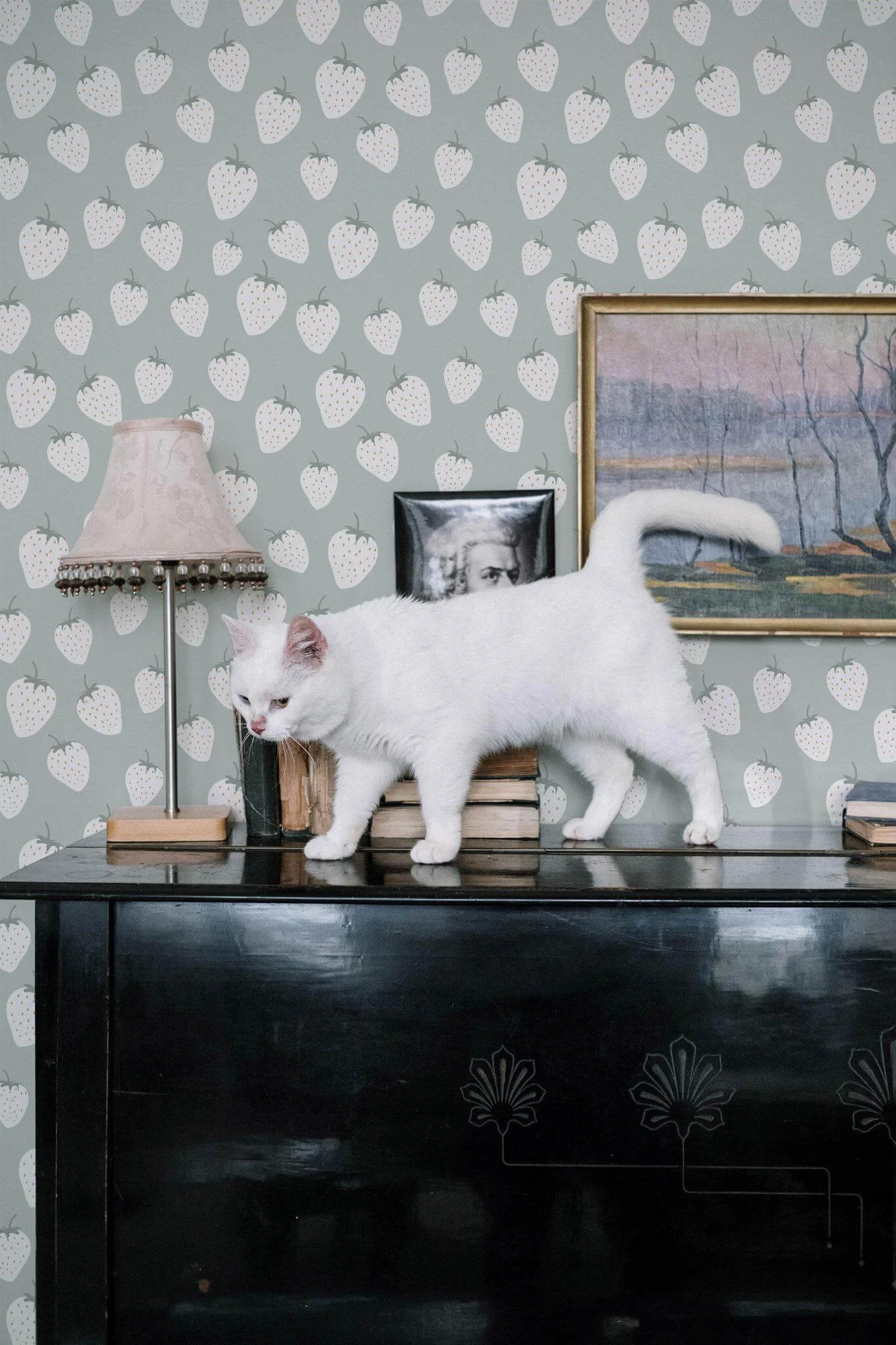 White and green strawberry Wallpaper | Shop SafetyMat™