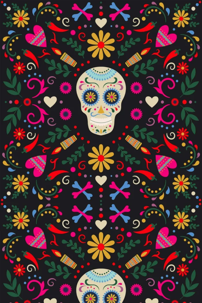 Sugar skull Wallpaper | Shop SafetyMat™