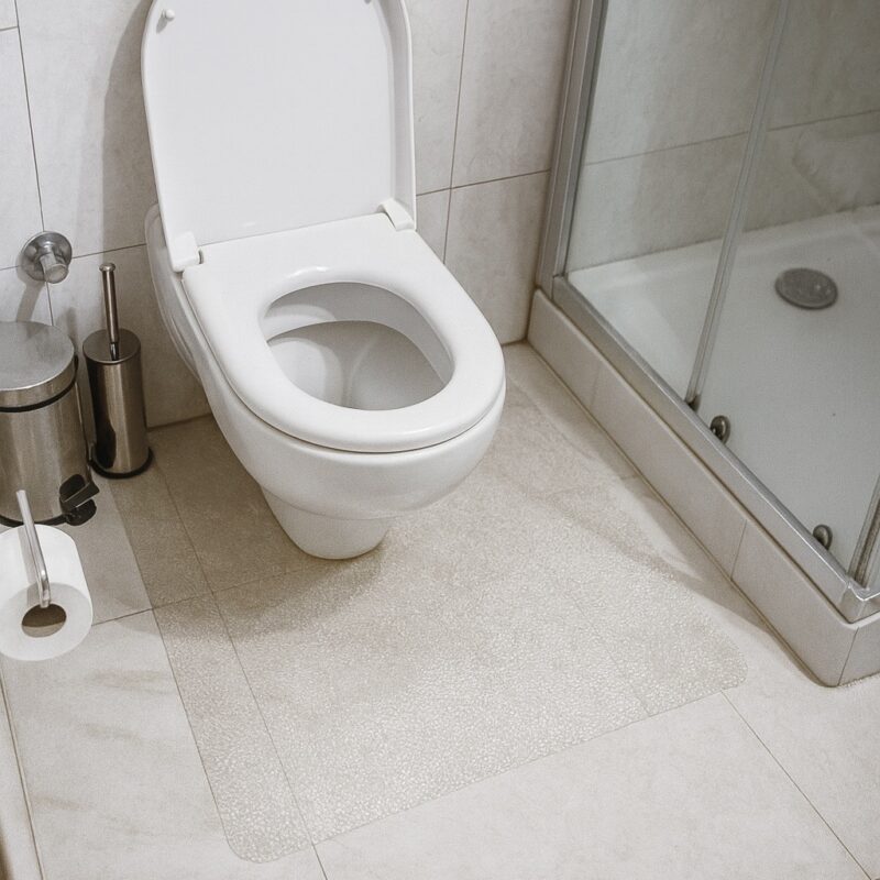 SafetyMat ® Peel & Stick Toilet Mat – Invisible Non-Slip Protection ...