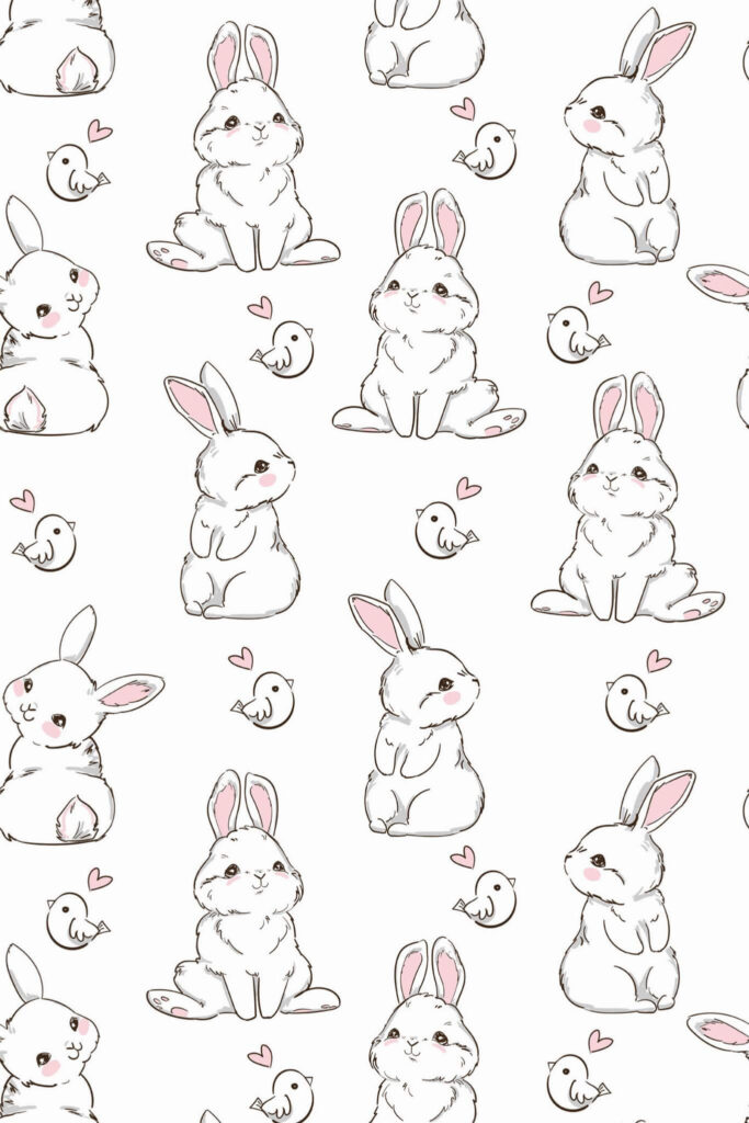 White rabbit Wallpaper | Shop SafetyMat®